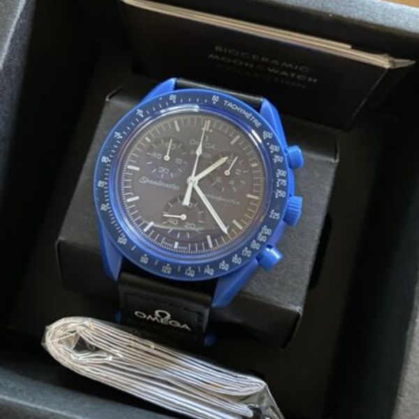 Swatch Omega Mission To Neptune Bioceramic Watch , Authentic With Boxes ...