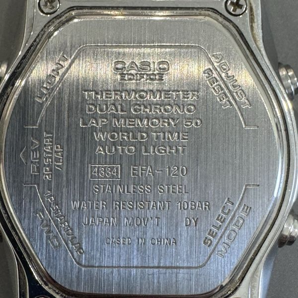 RARE 2000s Casio Edifice EFA120 Analog Digital Alarm Chrono Thermometer ...