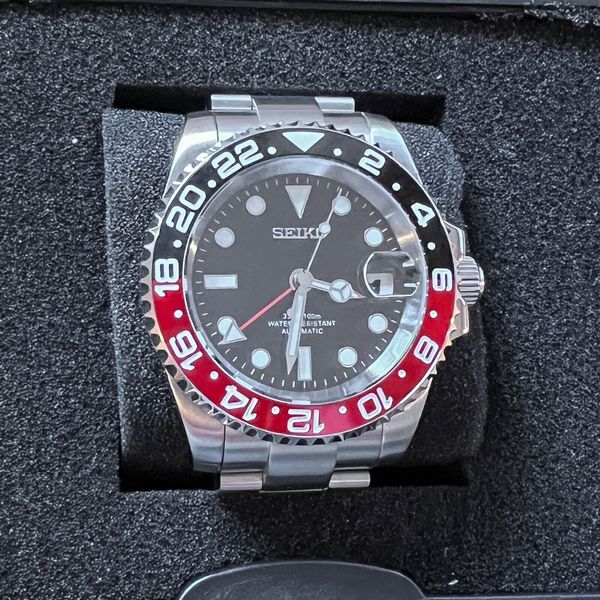 Seiko Mod Coke GMT Homage - NH34 Automatic Watch | WatchCharts Marketplace