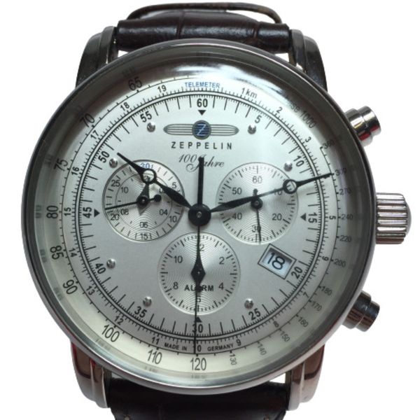 [Used] Zeppelin Zeppelin Chronograph Quartz Men's Watch 7680-1 100th ...