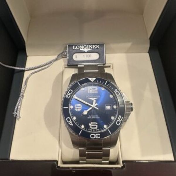 Longines HydroConquest Men's Watch Stainless Steel Blue Ref L37824966 ...