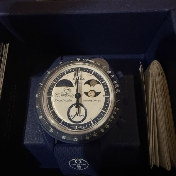 Swatch x Omega Snoopy Moonshine Gold Blue Harvest Moon Popcorn ...