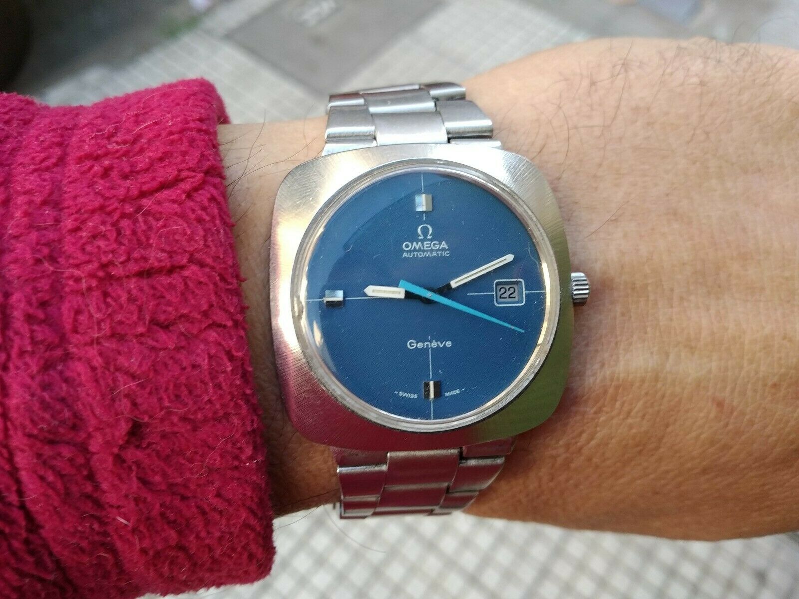 OMEGA GENEVE DYNAMIC SQUARE 166.081 CAL 565 ORIGINAL STRAP ORIGINAL ...