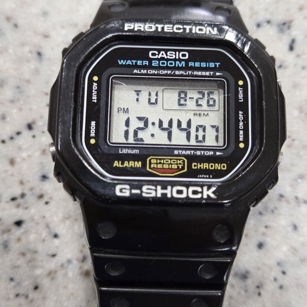 Vintage Early Casio G-Shock Square. 901 Module. DW-5600 Japan-A. St ...
