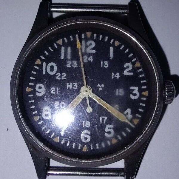 Hamilton Military Watch Vintage Manual H3 Tritium Mark 1982 Working ...