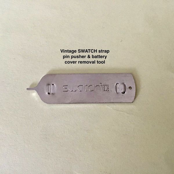 Vintage SWATCH Wristwatch Strap Pin Pusher & Battery Cover Removal Tool ...