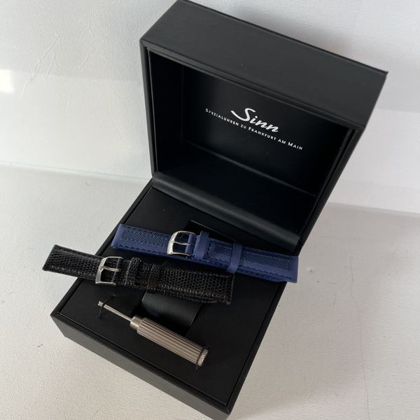 Sinn Watch Case NEW with 2 Leather Straps 1 Small Tool | WatchCharts ...