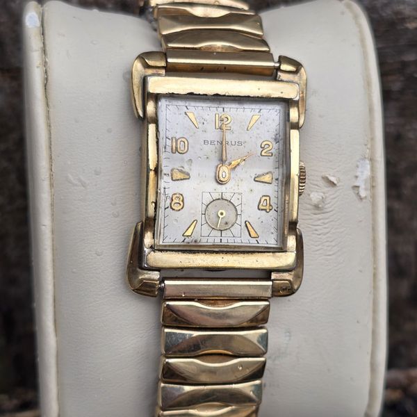 Vintage BENRUS men's manual watch Model BO1 17J swiss 1940s runs ...