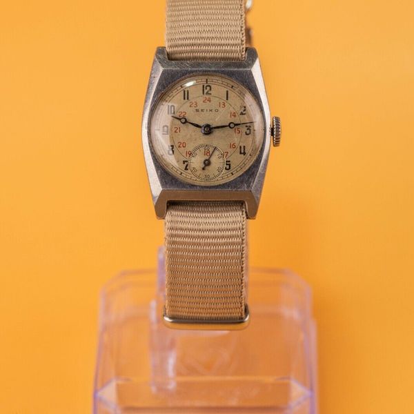 Vintage Seiko Seikosha Manual Wind 35x26mm WW2 Japanese Military Watch ...