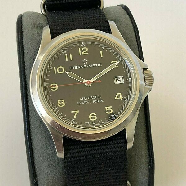 ETERNA-MATIC AIRFORCE II Automatic, Stainless steel Hamilton Field ...