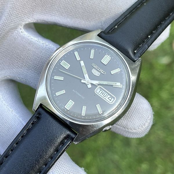 Vintage Seiko 5 Automatic Smoke Grey Dial Japan Made Menâ s Watch 6309-8230 | WatchCharts ...