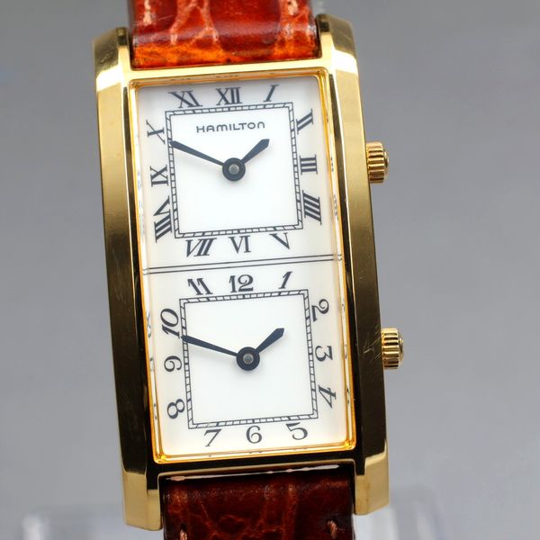 [Near MINT] HAMILTON American Traveler 6274 Dual Time Qz Men's Watch From JAPAN | WatchCharts ...