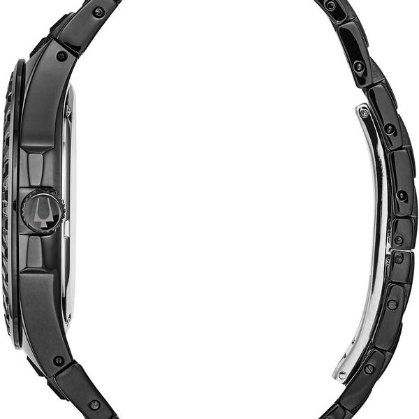 Bulova Phantom Men's Black Swarovski Crystal Quartz Watch - 98A240 ...