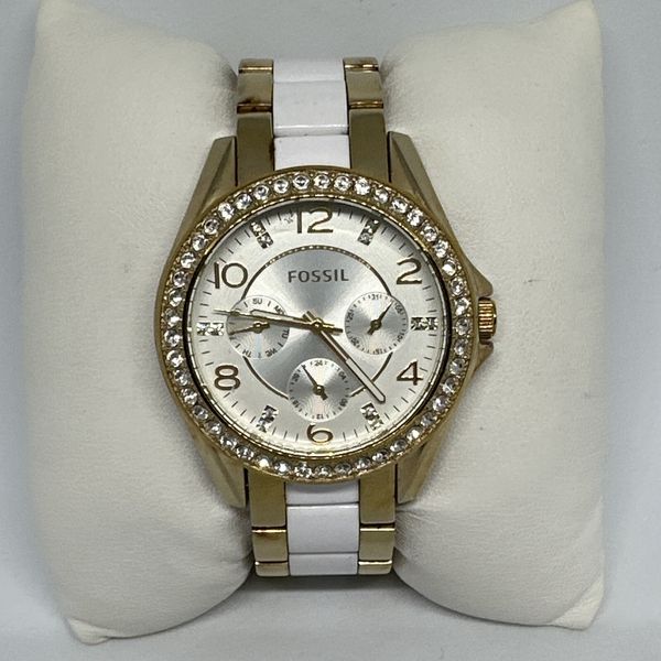 Fossil Riley ES3527 Women's Two-Tone Strap Analog Dial Quartz Wrist ...