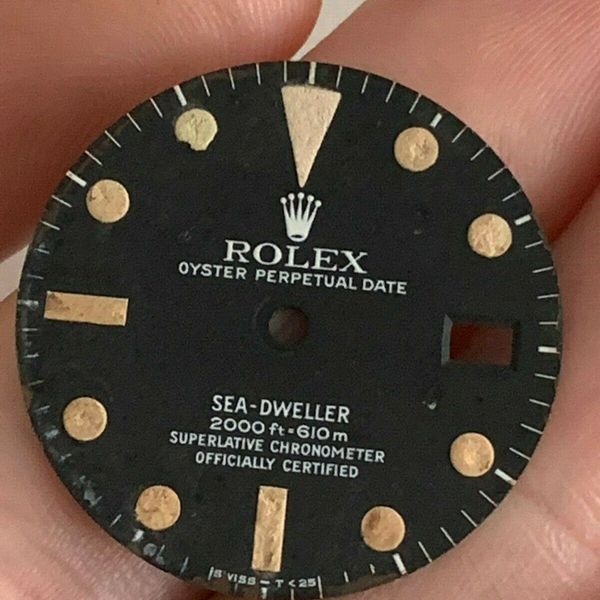 Vintage Rolex Sea Dweller 1665 Matte Dial for Vintage Watch Parts ...