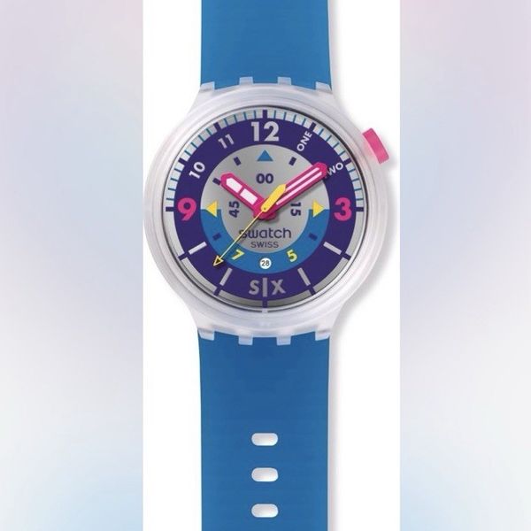 SWATCH NEON HIELO SB01K400 Big Bold 47mm Unisex Watch 2025 New FS JP ...