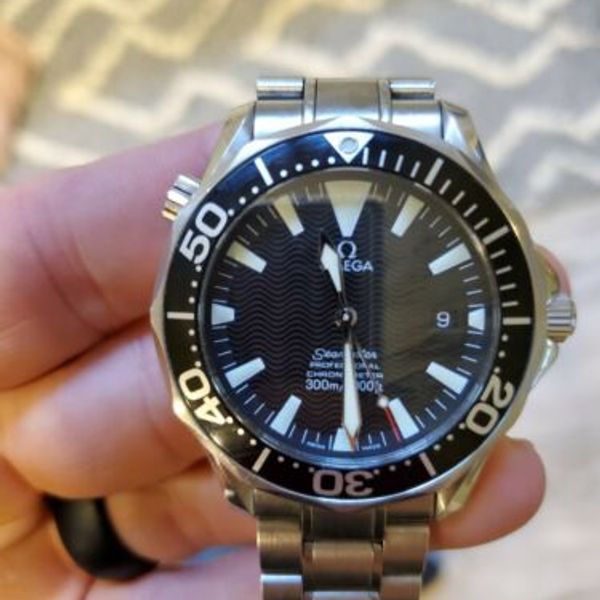 Omega Seamaster Automatic Divers 300M 36mm Black Wave Dial Watch 2250. ...