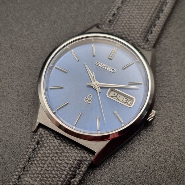 Seiko Type II Ice Blue Dial Dec 1977 7546-8190 Vintage JDM Quartz Watch ...