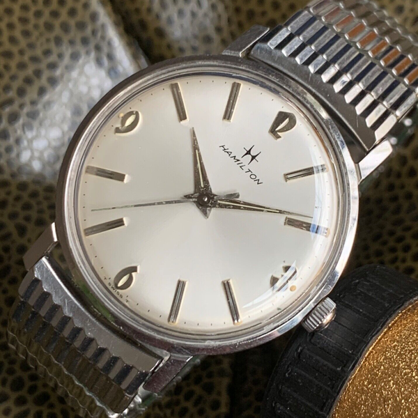 Vintage 60's Hamilton Silver Dial Stainless Steel Manual Wind ...