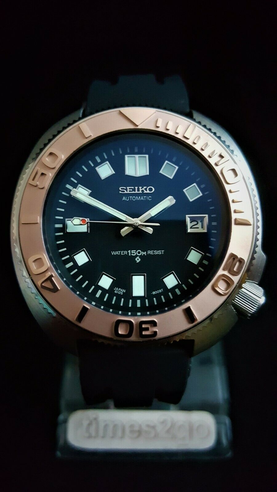 Seiko NH35A "Rose Gold" Automatic Divers Watch 6105 Captain Willard ...