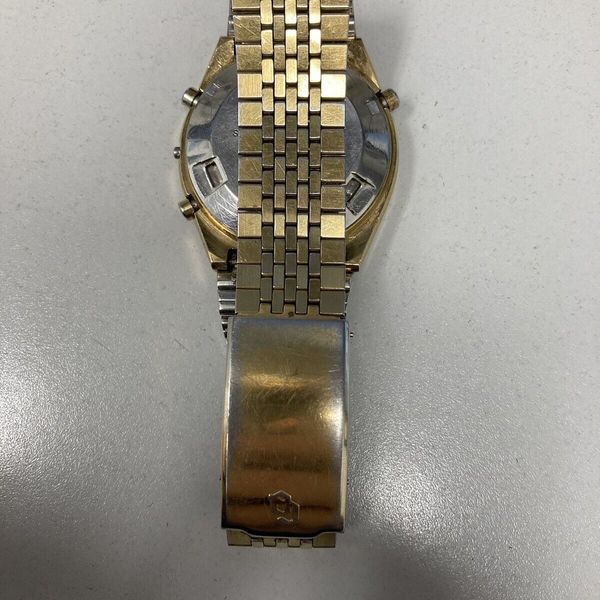 Vintage 1979 Citizen Multi Alarm 2 Gold Tone Menâ s Digital LCD Watch ...