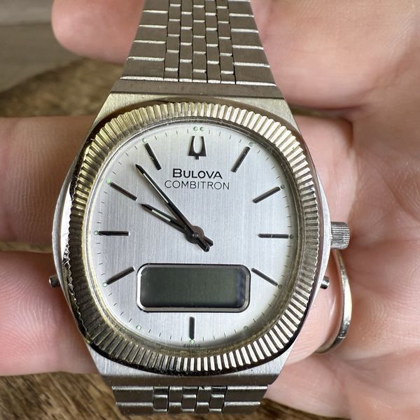 RARE - Vintage 1979 Bulova COMBITRON Menâ s Watch WORKS Keeps Time Very ...