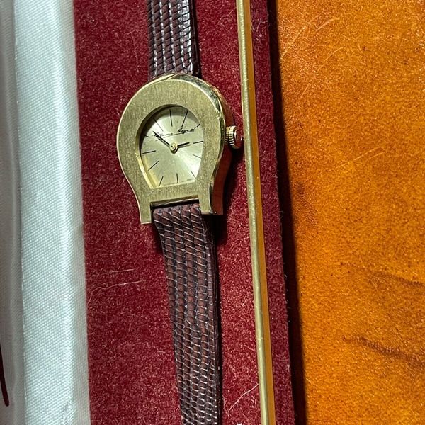 Vintage Gold Plated Etienne Aigner Quartz Watch W Lizard Strap By ...