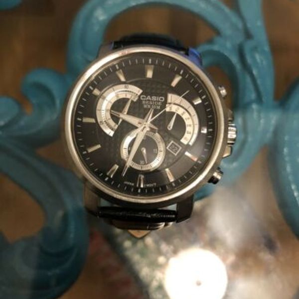 Casio Beside Chronograph Watch Running Mens Wristwatch New Battery ...