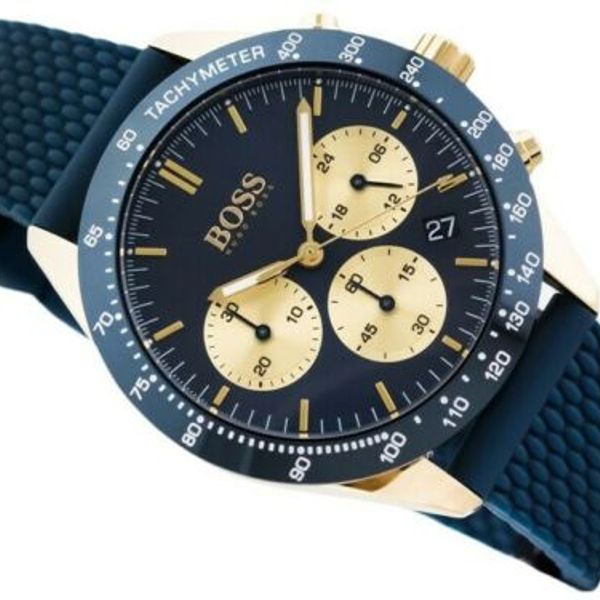 NEW HUGO BOSS MENS CHRONOGRAPH TALENT WATCH HB1513600 BLUE DIAL 100% ...