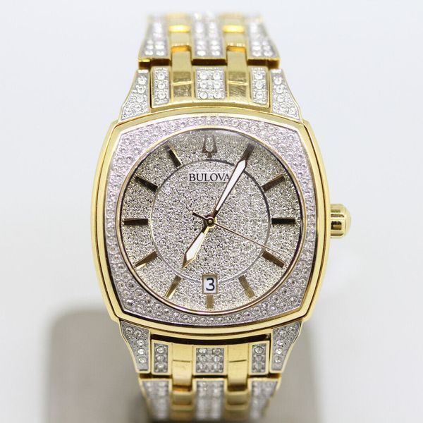 Bulova Phantom Crystal Accent Gold-Tone Watch C935401 | WatchCharts ...