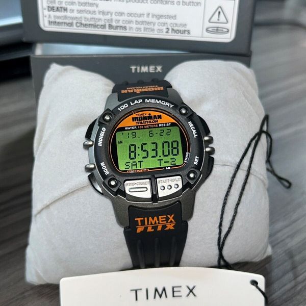 Timex X Huckberry Ironman Flix Reissue 100 Lap Men's Digital Watch ...