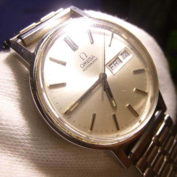 Vintage Stainless Steel OMEGA Automatic Day Date Watch 1970s ...