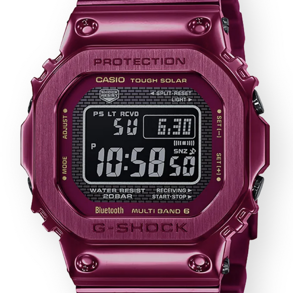 Casio G-Shock Full Metal Red GMWB5000RD-4 Multiband 6, Solar Power ...
