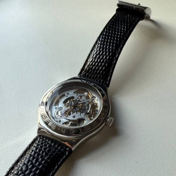 Swatch YAS100D Irony Body & Soul Automatic Skeleton Watch â Stainless ...