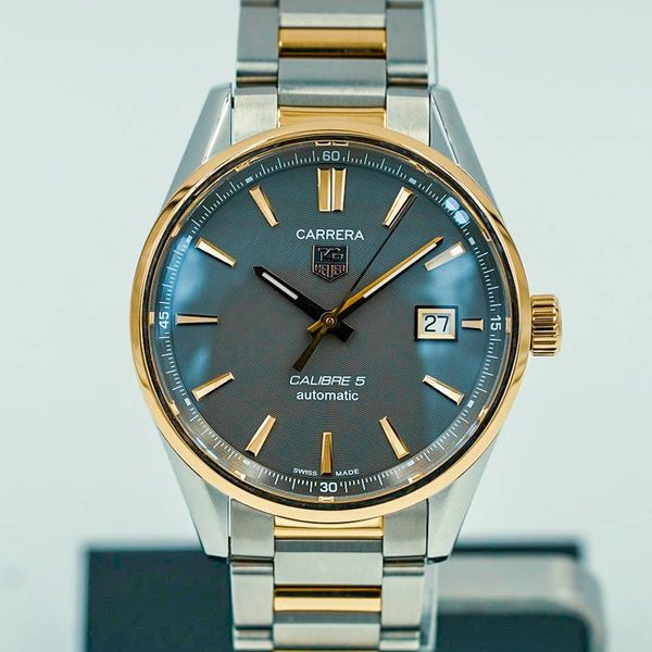 FS: TAG Heuer Carrera Calibre 5 SS/18k Rose Gold WAR215E Excellent ...