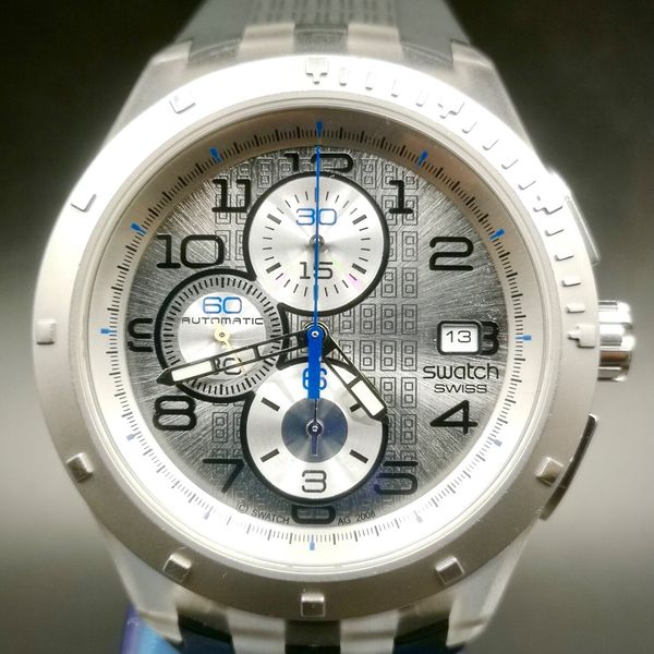 Nice and Rare Swatch Automatic Chronograph watch. Sapphire Crystal Top ...