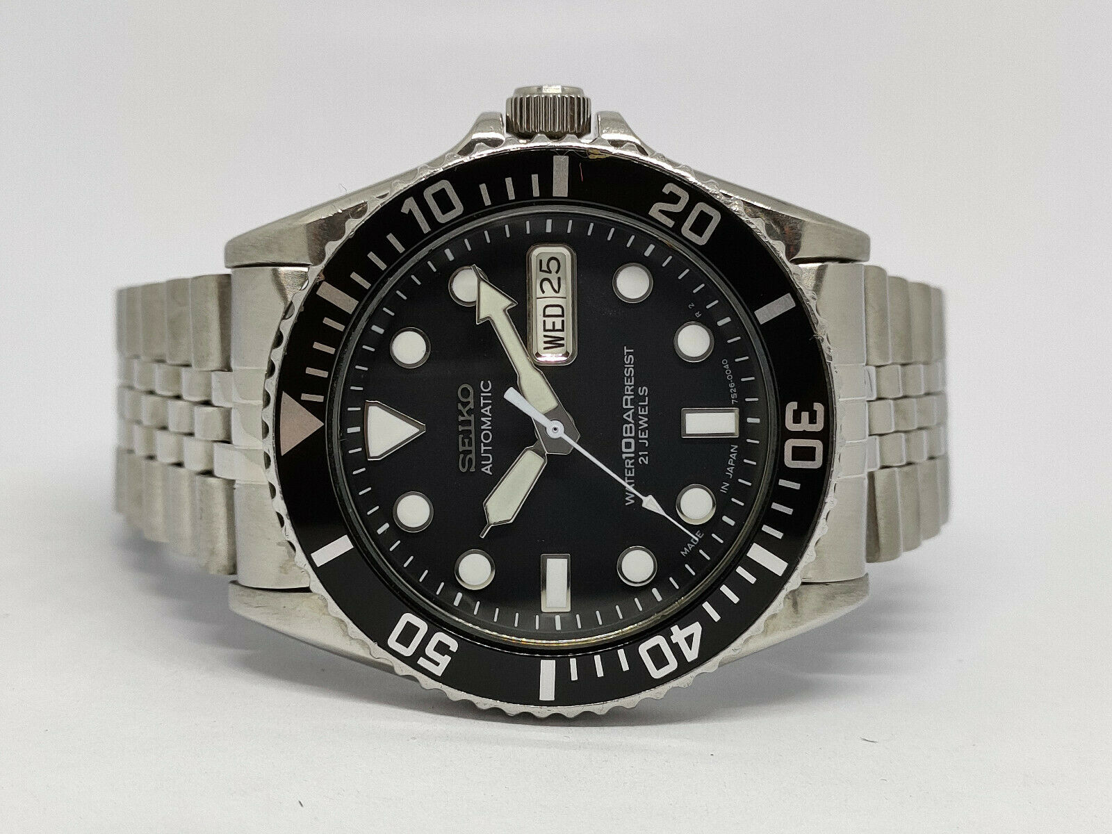 SEIKO DIVER 7S26-0040 SKX031J SUBMARINER 10 BAR AUTOMATIC MENS WATCH ...