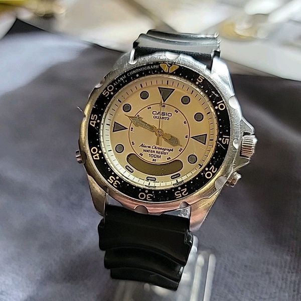 Casio Arnie Alarm Chronograph Men's Quartz Watch AD-520. Tested, New ...
