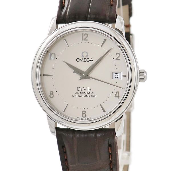 Omega OMEGA De Ville Prestige CO-AXIAL 4800.30.02 Ivory Arabic Bar Men ...