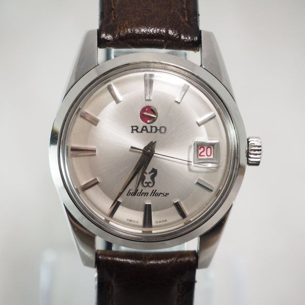 Rado Golden Horse Watch Vintage Automatic Men's 34mm Date Round Silver ...