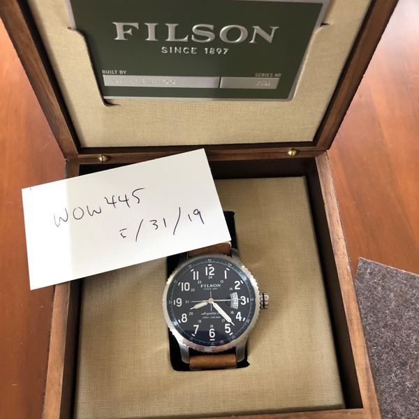[WTS] Filson Mackinaw Field Horween Leather Strap Watch $200 shipped ...