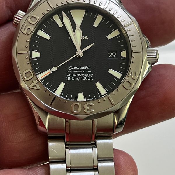 Omega Seamaster Pro 2230.50.00 Non-AC Black Wave Dial Raised Markers ...