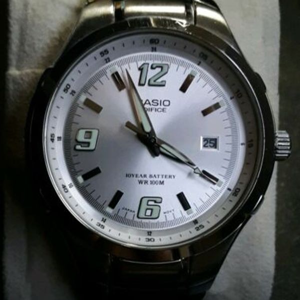 Men's Casio Edifice Stainless Steel Watch w Date 2719 EF-111 New ...