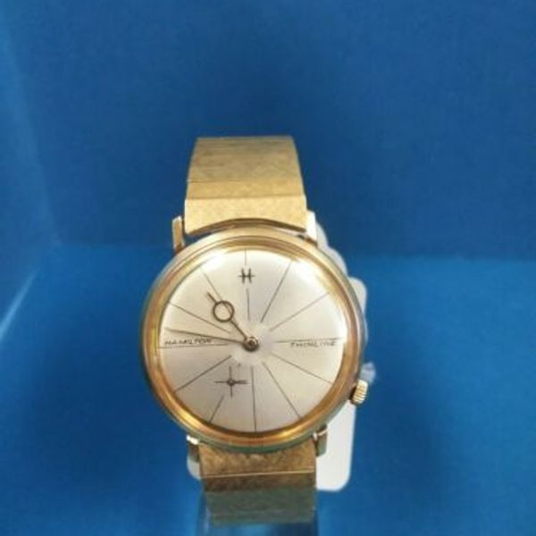 Hamilton Watch Vintage Thinline 4002, 17J, 10kGF, c. 1962, ingraving on ...