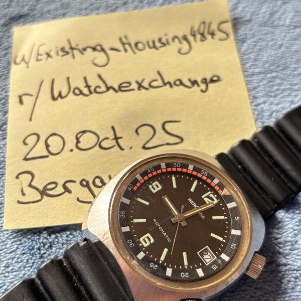 [WTS] Vintage Bergana Dual Crown Diver 1970s PUW 1561E Automatic ...