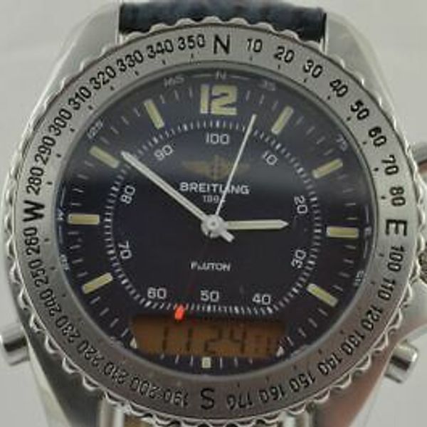 Breitling Vintage Pluton Men's Watch Quartz A51038 + 1 21/32in ...
