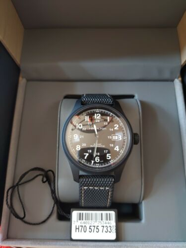 Hamilton Khaki Field Titanium Black PVD AUTO Men's Watch H70575733 ...