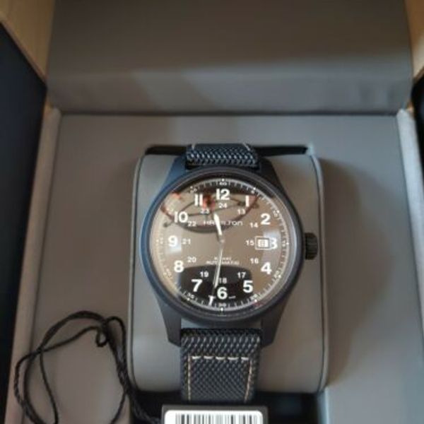 Hamilton Khaki Field Titanium Black PVD AUTO Men's Watch H70575733 ...