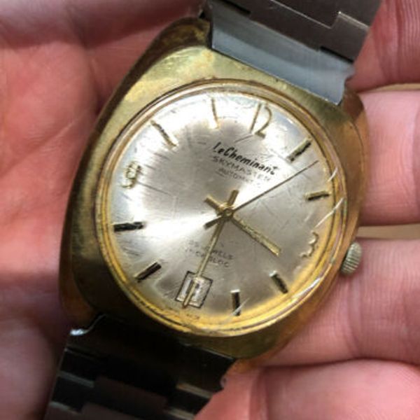VINTAGE LE CHEMINANT SKYMASTER AUTOMATIC 25J GENTS WRISTWATCH - SPARES ...