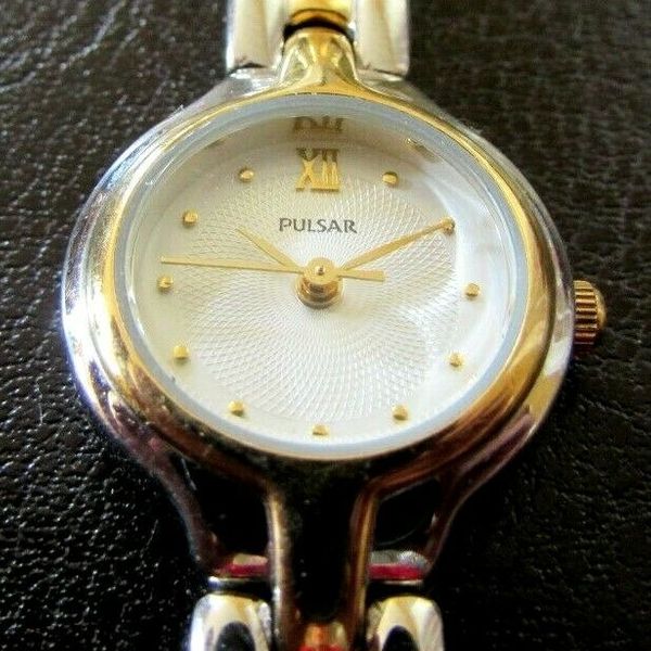 Pulsar by Seiko Women's Silver & Gold Tone Quartz Watch V811-X036 ...